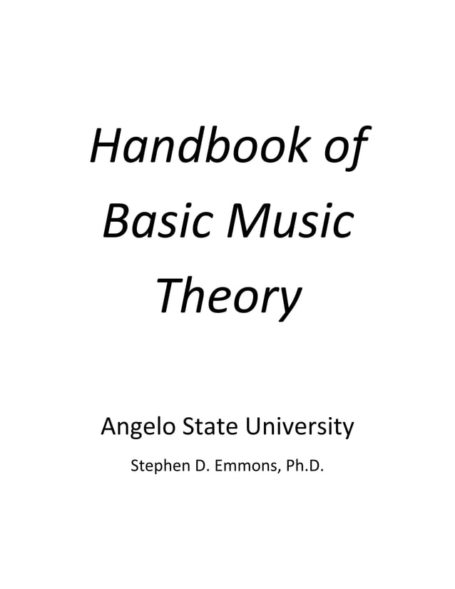 Handbook of basic music theory | PDF