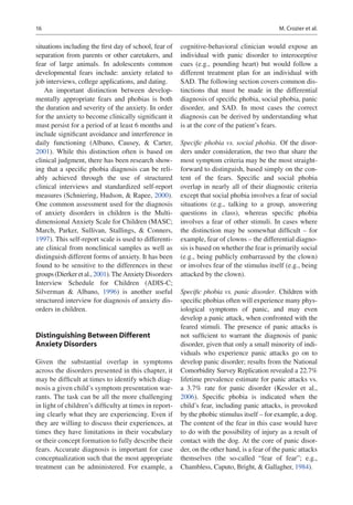 Handbook of child and adolescent anxiety disorders | PDF