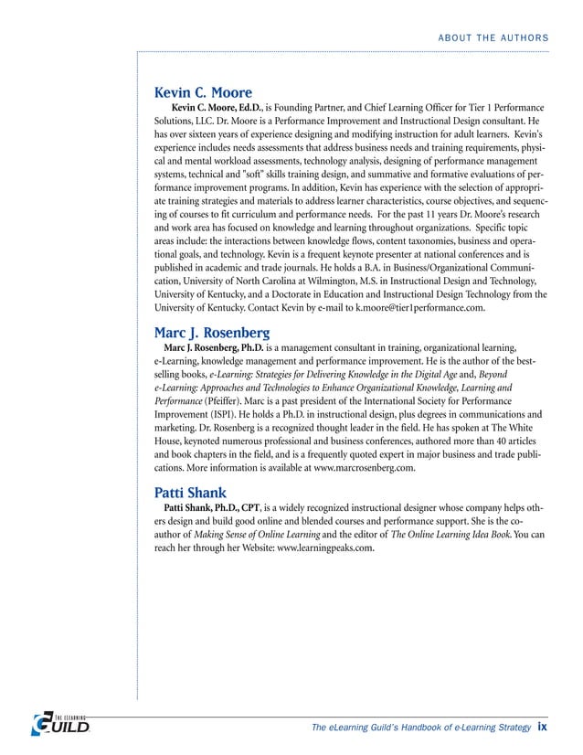 Handbook of e Learning Strategy | PDF