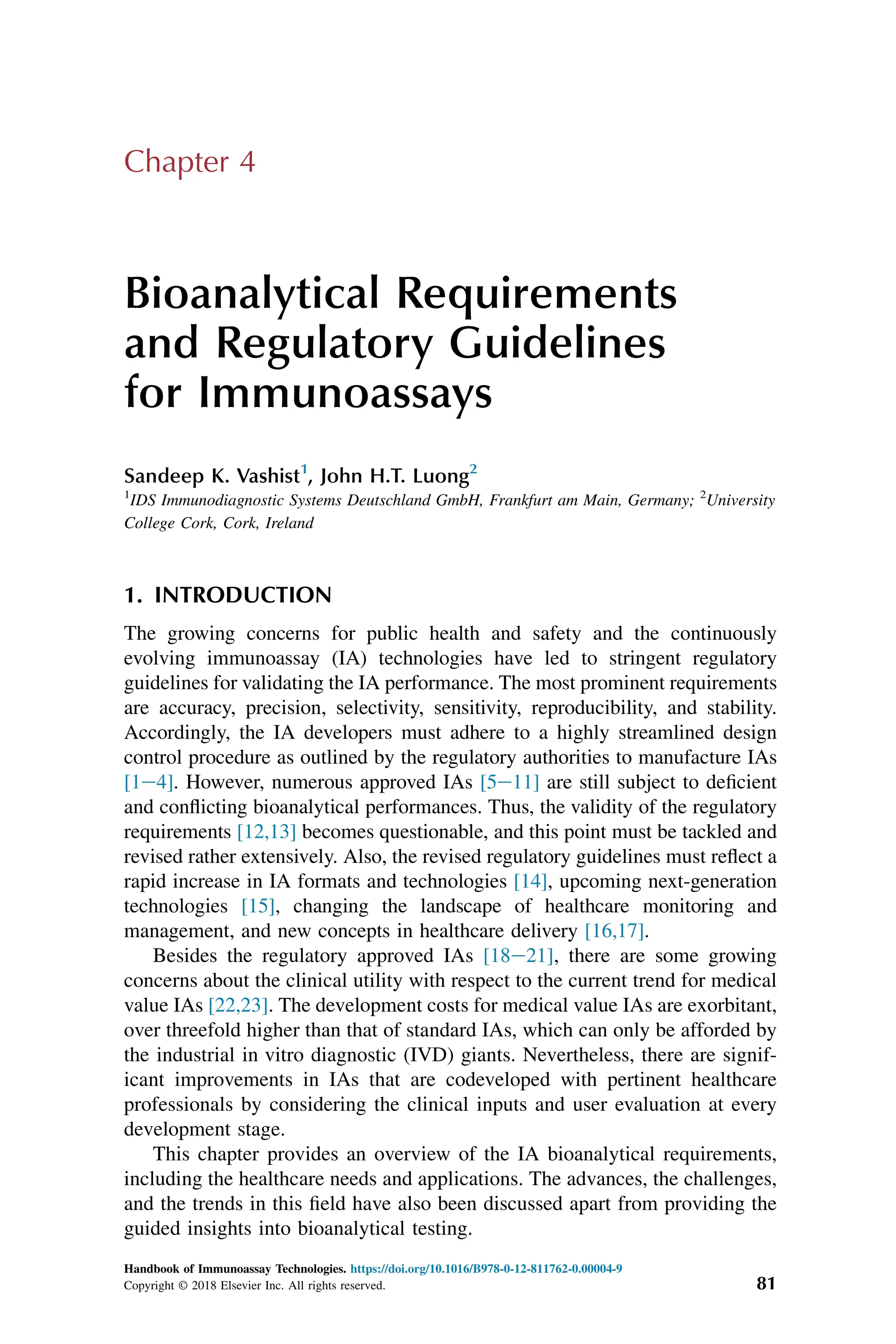 Bioanalytical Requirements and Regulatory Guidelines for Immunoassays | PDF