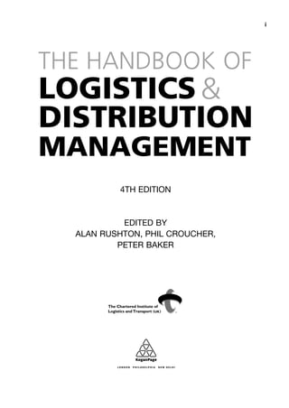 Handbook of logistics and distribution management, 4th edition | PDF