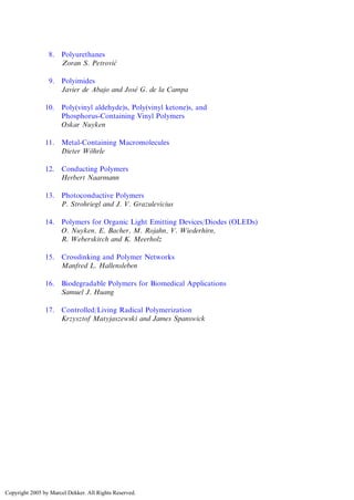 Handbook of polymer synthesis-Second Edition | PDF