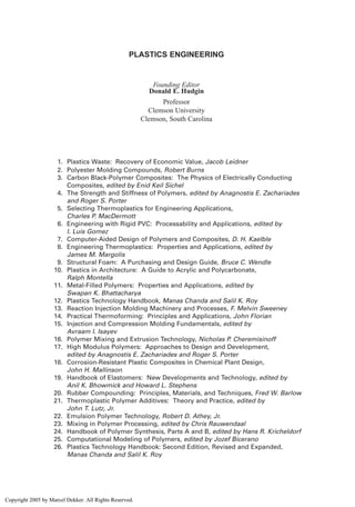 Handbook of polymer synthesis-Second Edition | PDF