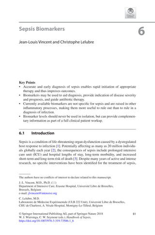 Handbook of sepsis | PDF
