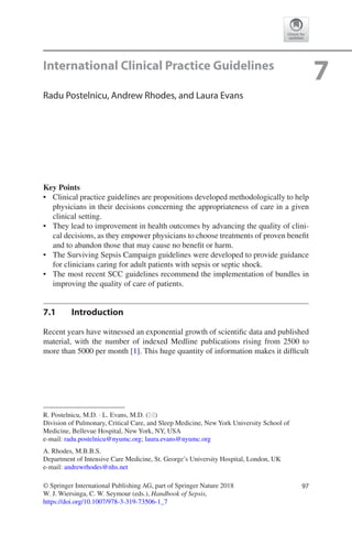 Handbook of sepsis | PDF
