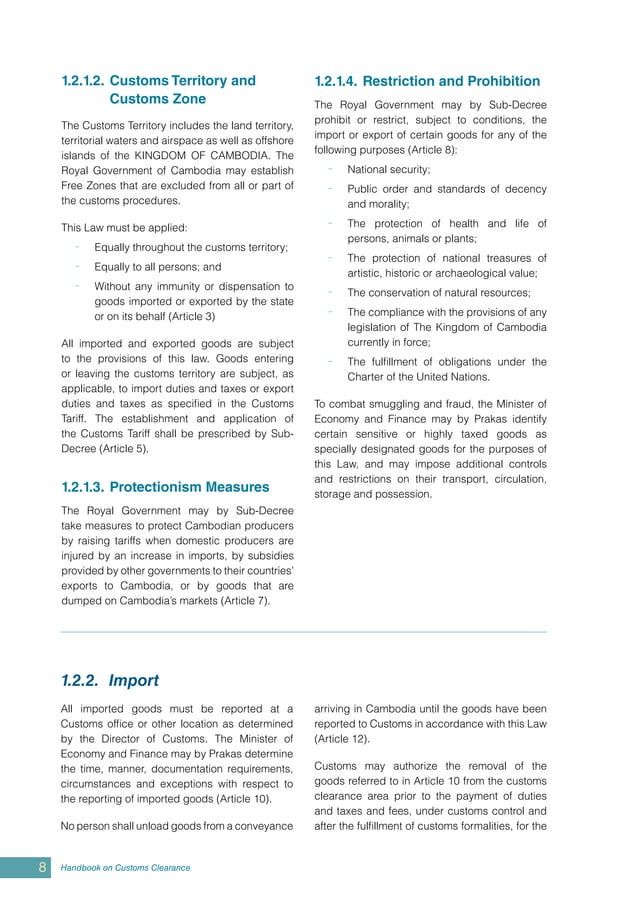 Handbook on Customs Clearance in Cambodia | PDF | Business Accounting ...