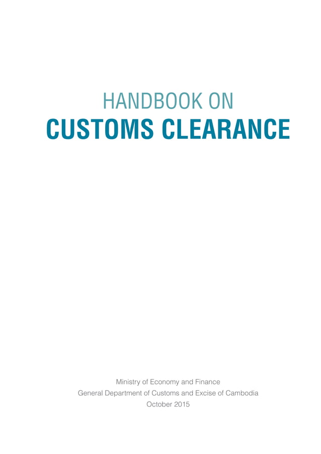 Handbook on Customs Clearance in Cambodia | PDF | Business Accounting ...