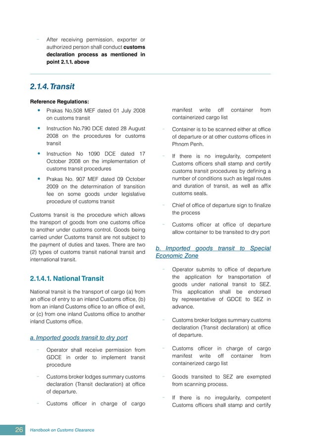 Handbook on Customs Clearance in Cambodia | PDF | Business Accounting ...