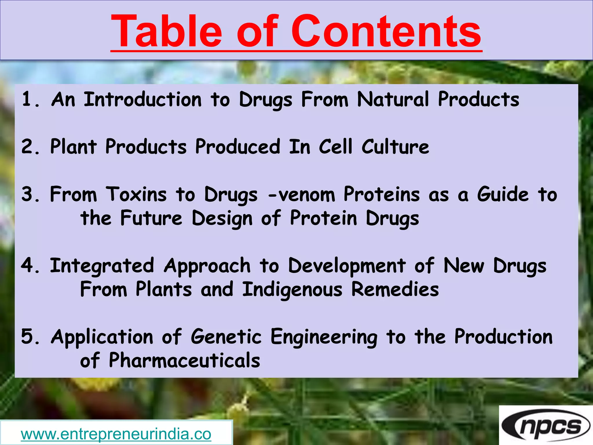 Drugs from Natural Sources | PPTX