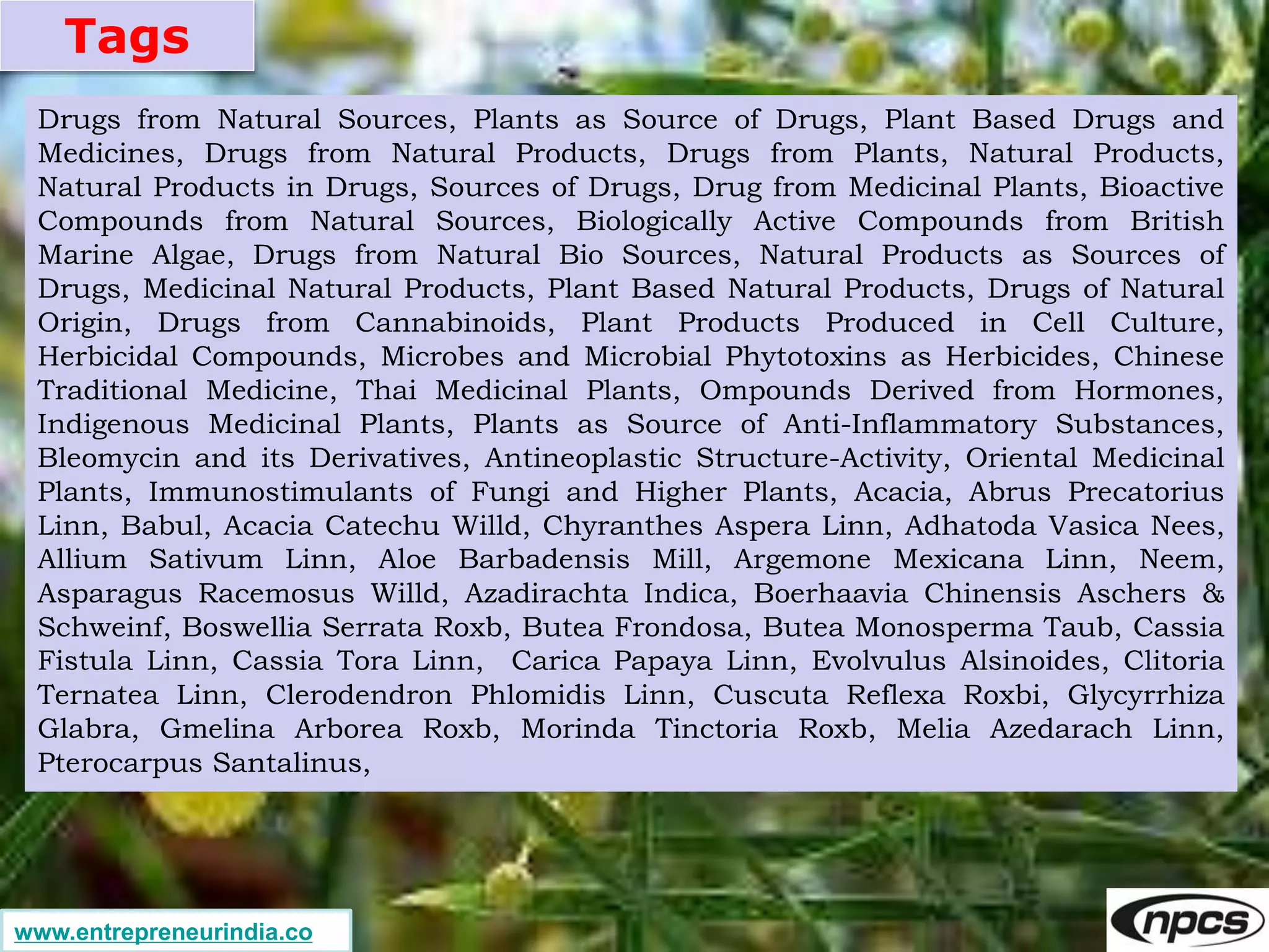 Drugs from Natural Sources | PPTX