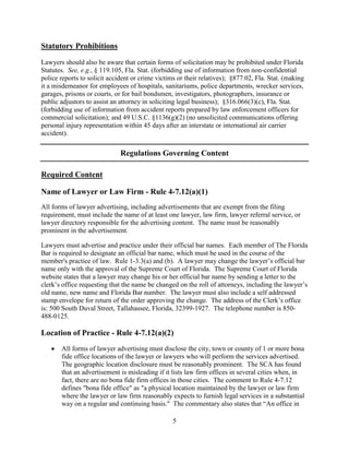 Handbook on Lawyer Advertising and Solicitation via the Florida Bar ...