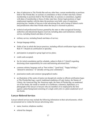 Handbook on Lawyer Advertising and Solicitation via the Florida Bar ...