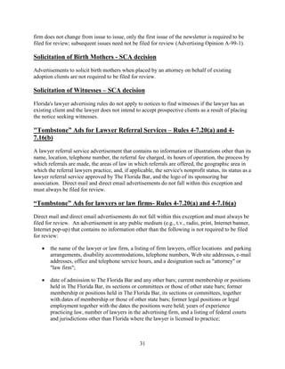 Handbook on Lawyer Advertising and Solicitation via the Florida Bar ...