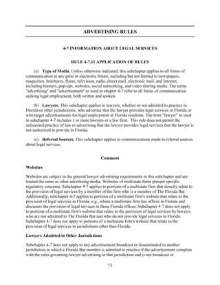 Handbook on Lawyer Advertising and Solicitation via the Florida Bar ...