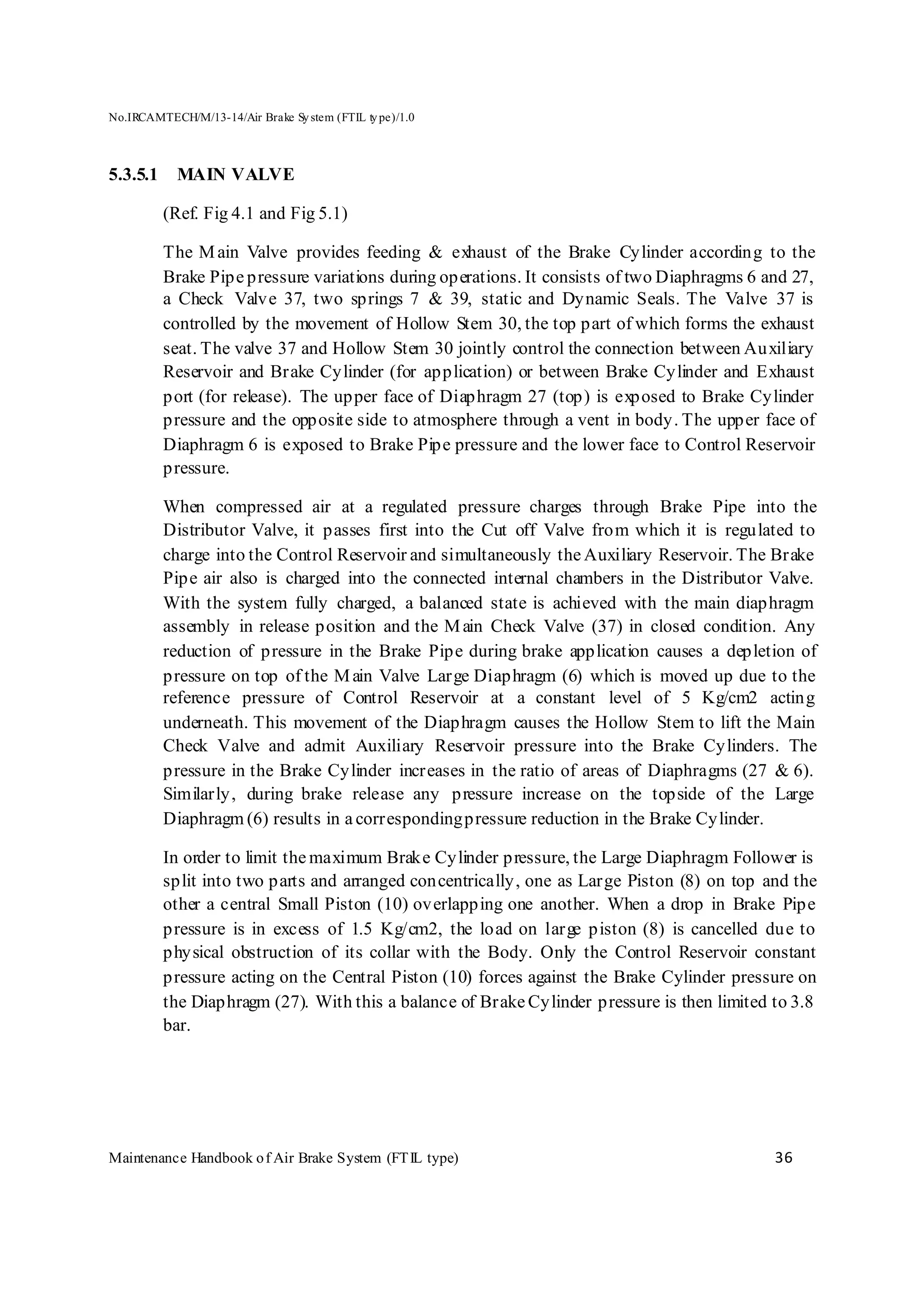 Handbook on maintenance of air brake system in lhb coaches (ftil type ...