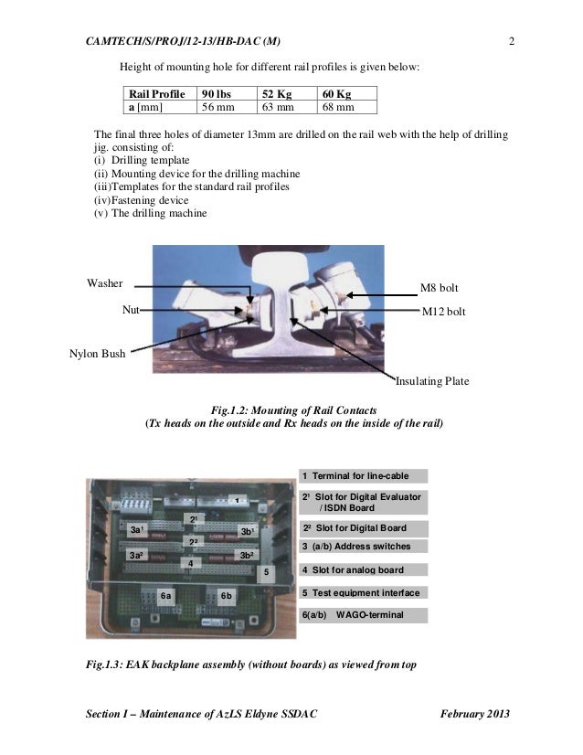 Handbook on maintenance of digital axle counter