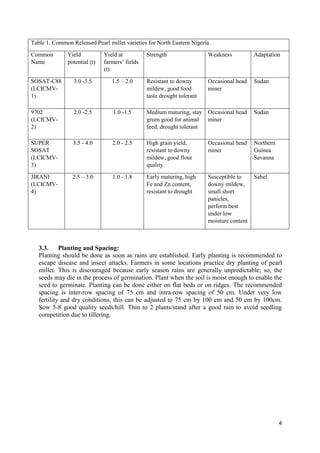 Handbook on improved pearl millet production practices in North Eastern Nigeria- Feed the Future ...
