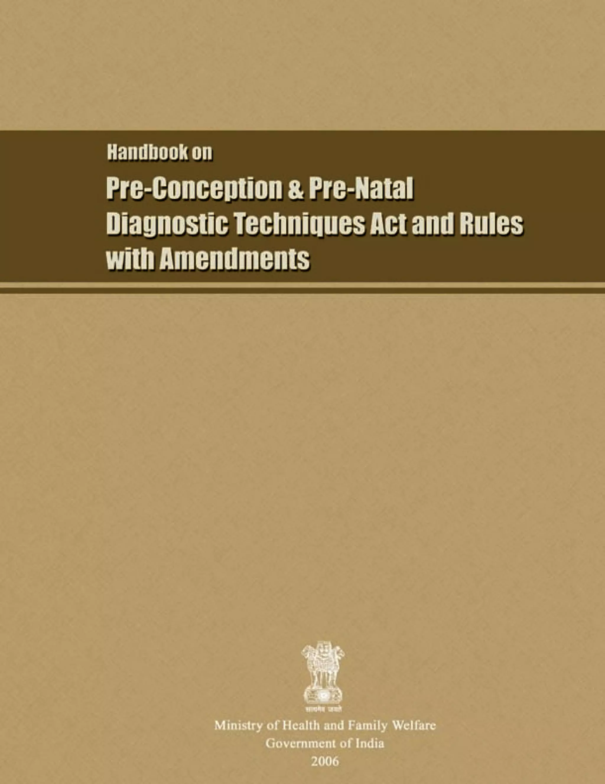 Handbook on pndt_act | PDF