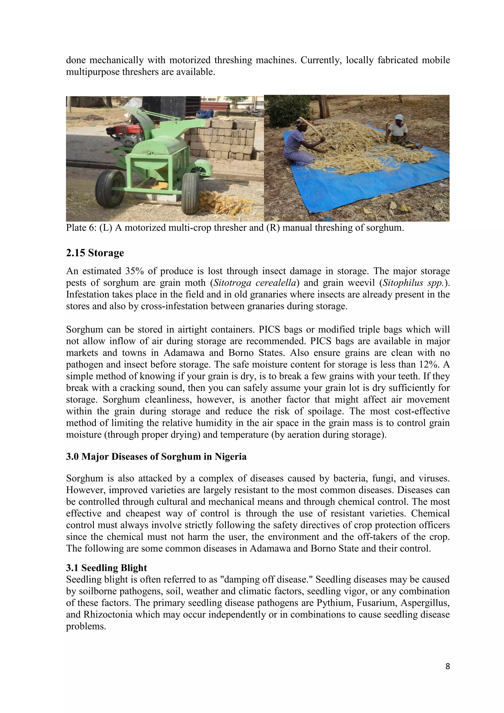 Handbook on improved agronomic practices for sorghum production in ...