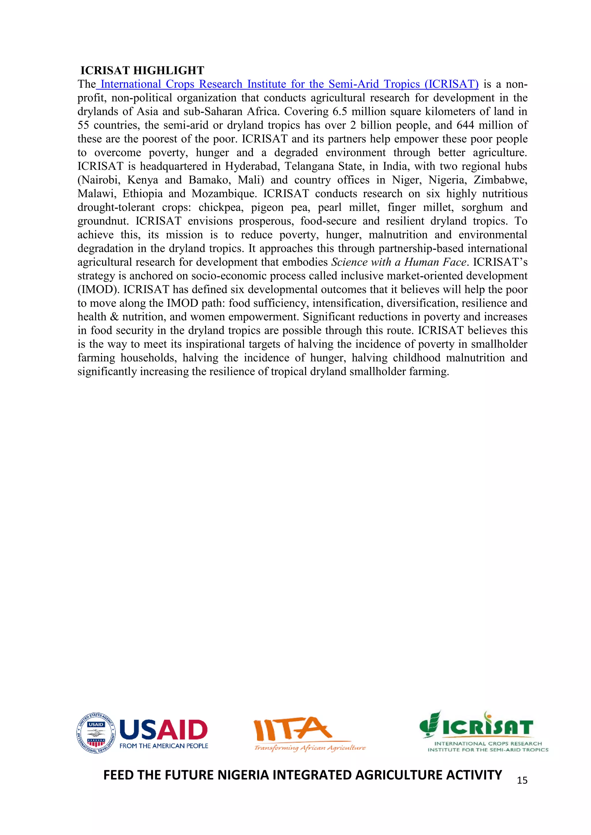 Handbook on improved agronomic practices for sorghum production in North East Nigeria - Feed the ...