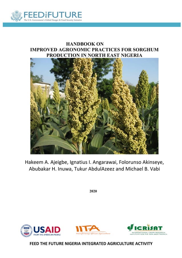 Handbook on improved agronomic practices for sorghum production in ...