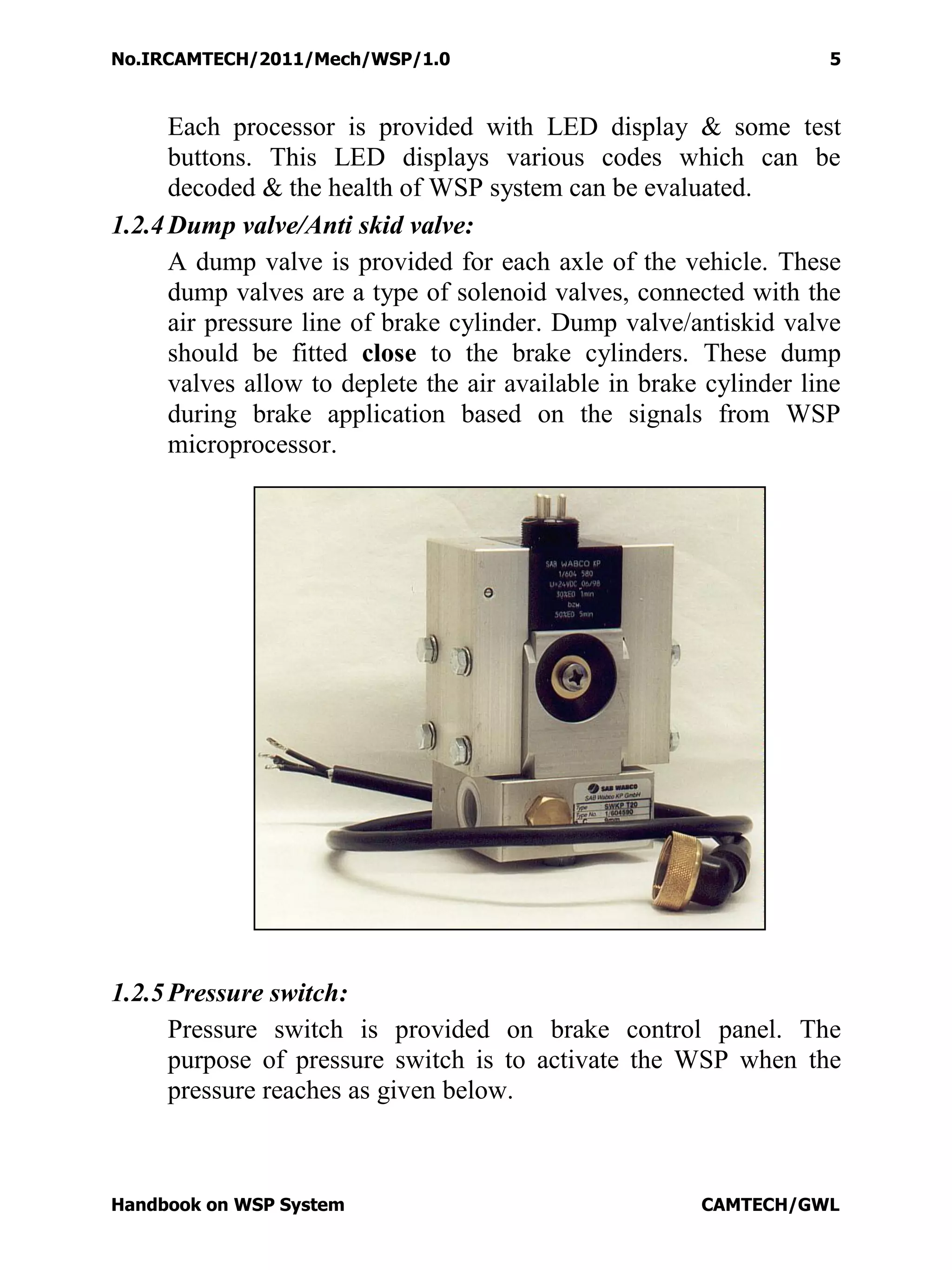 Handbook on wheel slide protection device (wsp) | PDF