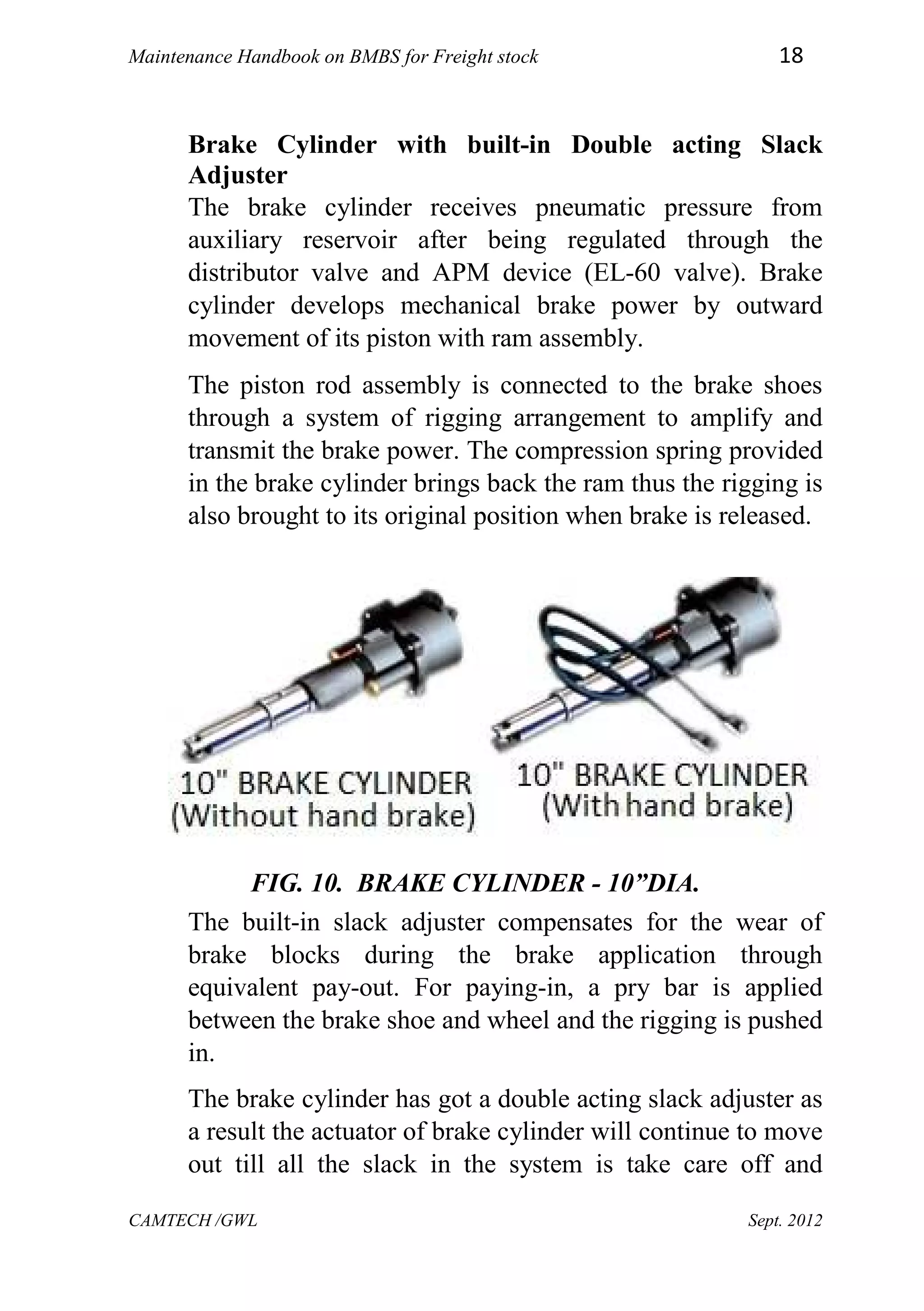 Handbook on bogie mounted brake system on freight stock | PDF