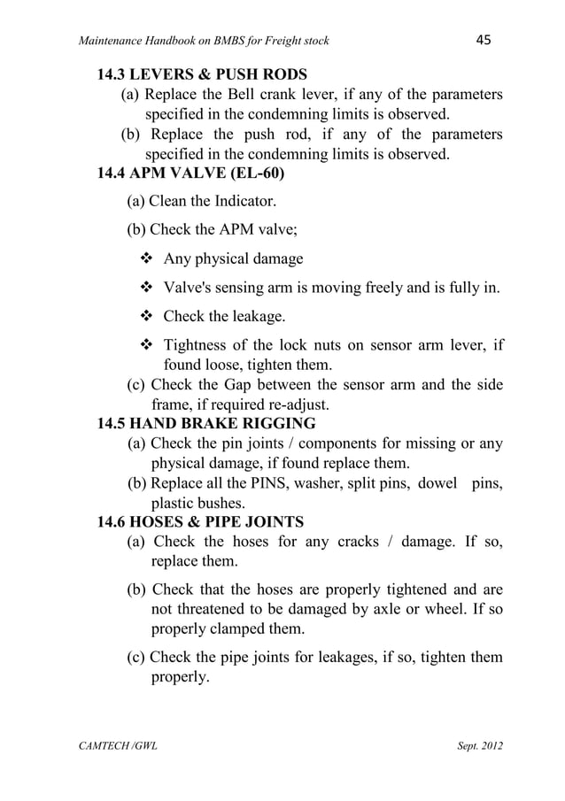 Handbook on bogie mounted brake system on freight stock | PDF ...