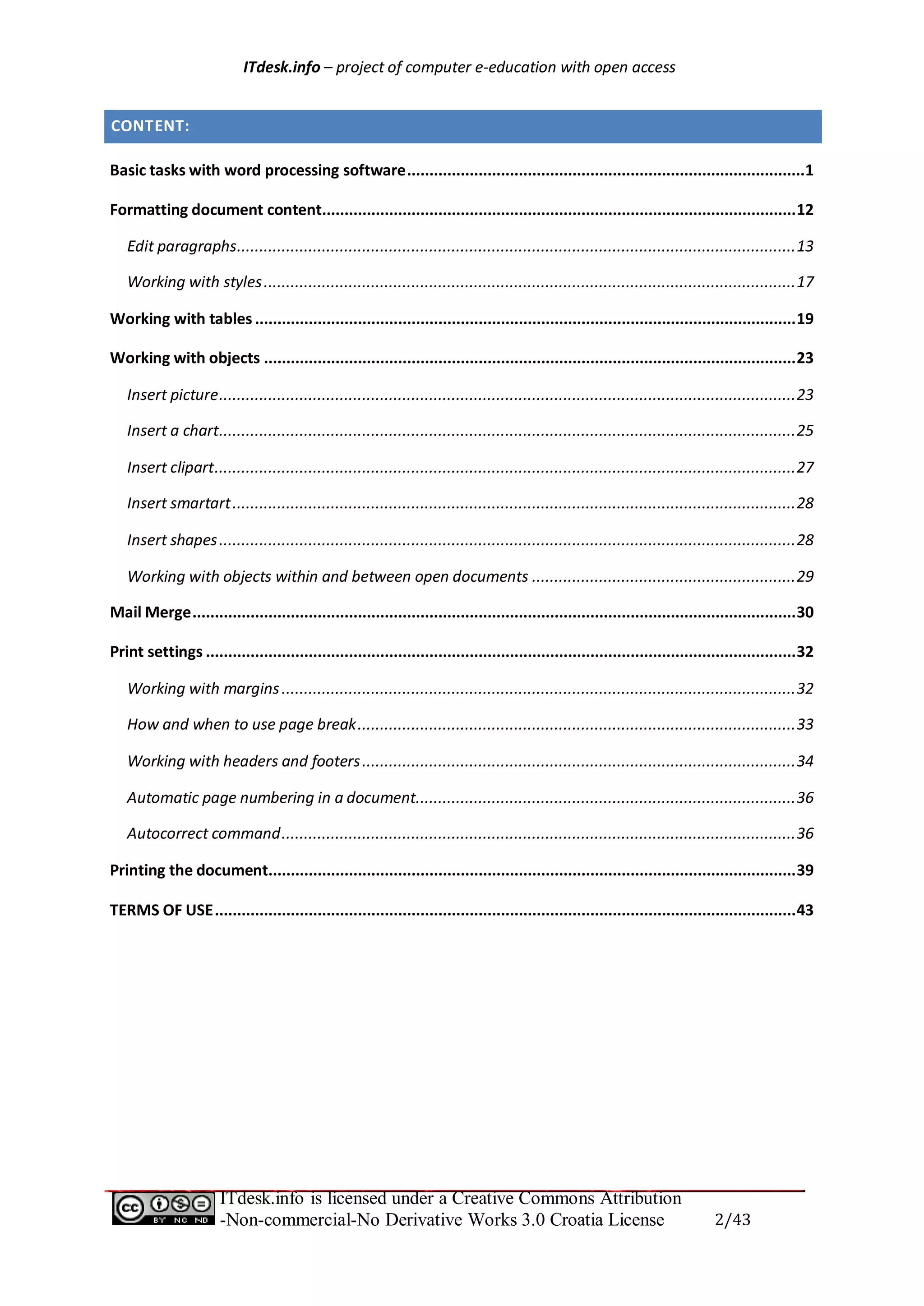 Handbook word processing_microsoft_word_2010 | PDF