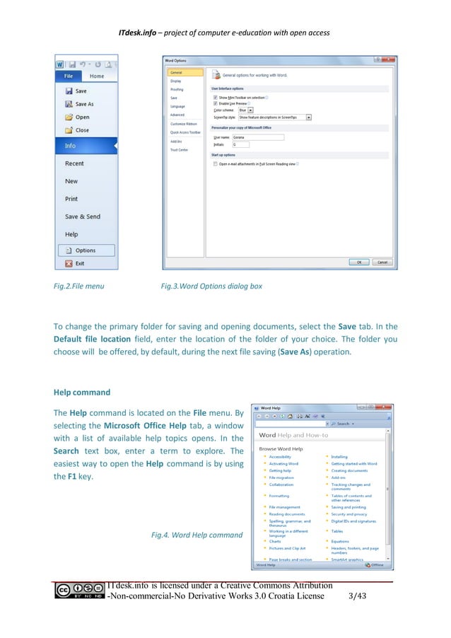 Handbook word processing_microsoft_word_2010 | PDF