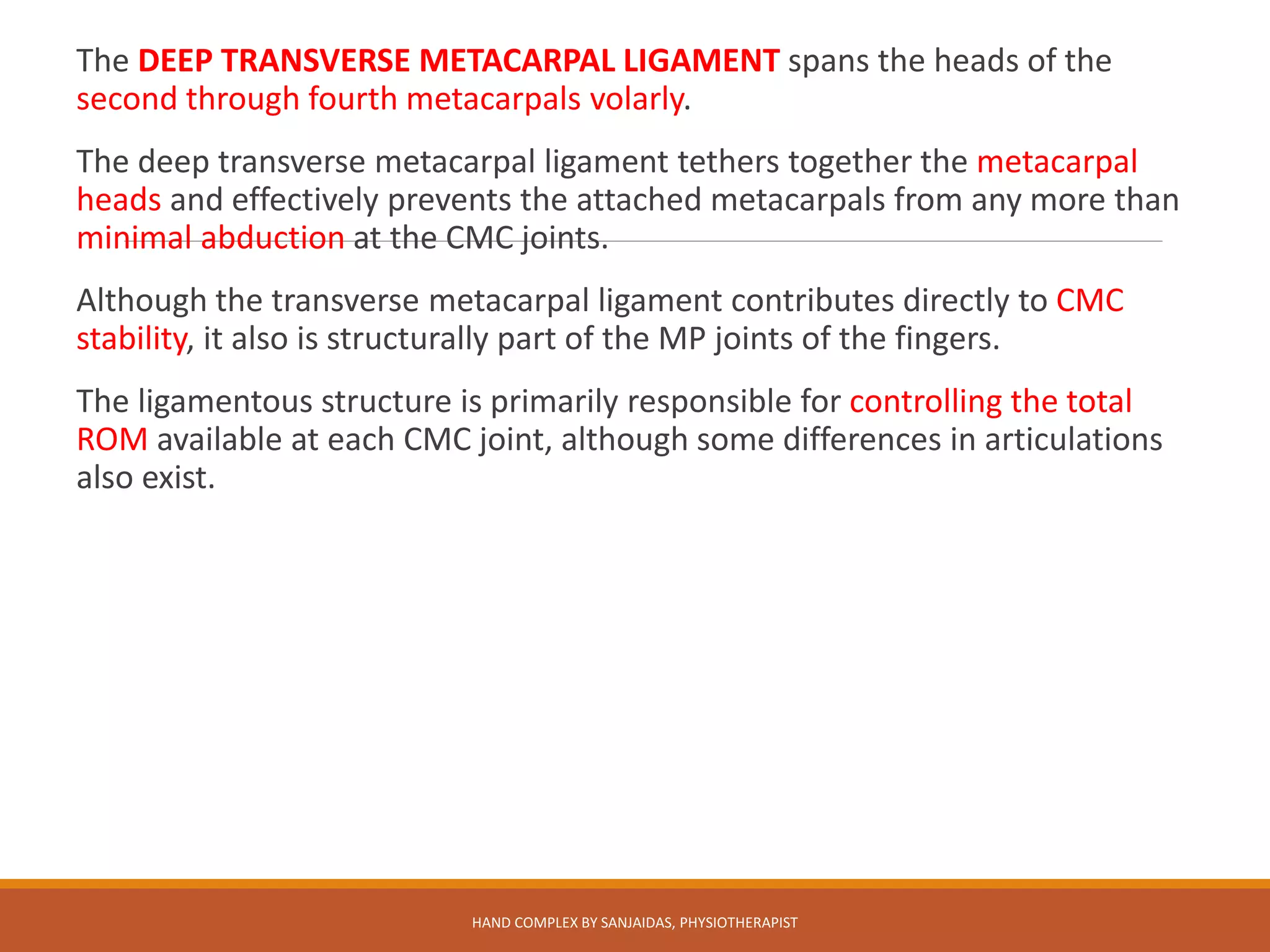 Hand complex - Introduction and CMC joint.pptx