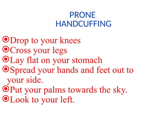 Proper handcuffing techniques for use in the field | PPT