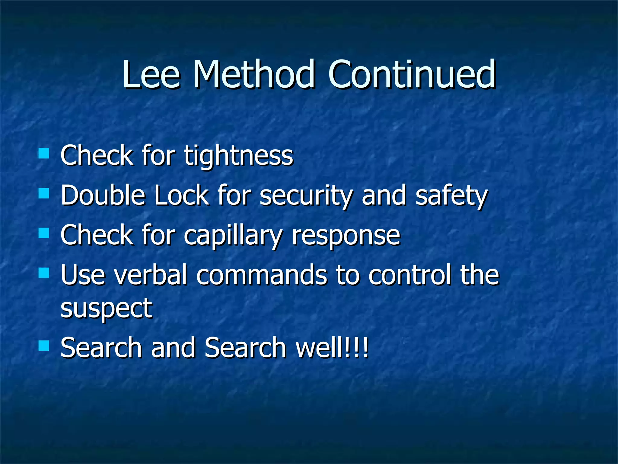 Handcuffing 07 09 | PPT