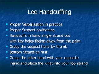 Handcuffing 07 09 | PPT
