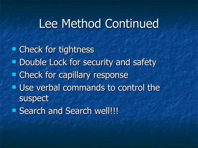 Handcuffing 07 09 | PPT | Crime & Harmful Acts to Individuals, Society ...