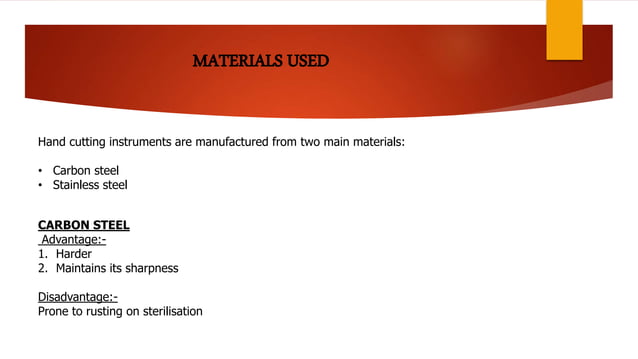 Hand cutting instruments | PPTX