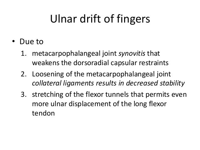 Hand deformity in rheumatoid arthritis