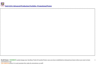 Hand drawn draft of poster template | DOCX