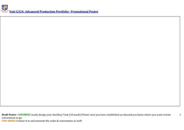 Hand drawn draft of poster template | DOCX