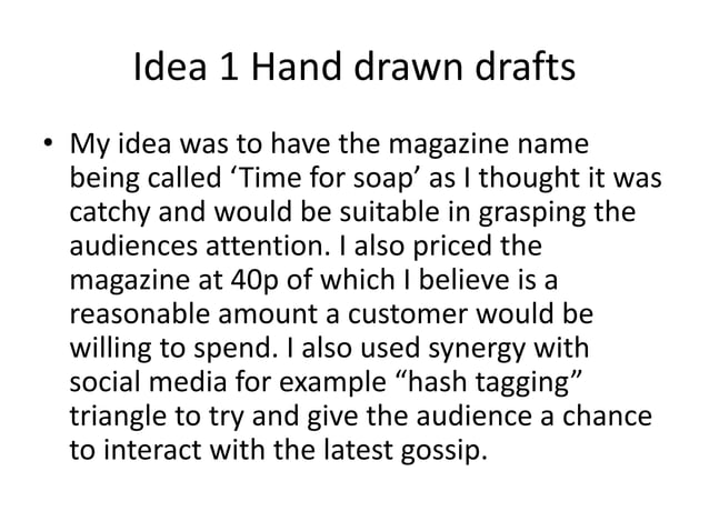 Hand drawn drafts joe | PPTX