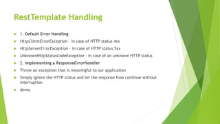 Spring uygulamaların exception handling yönetimi | PPT