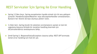 Spring uygulamaların exception handling yönetimi | PPT