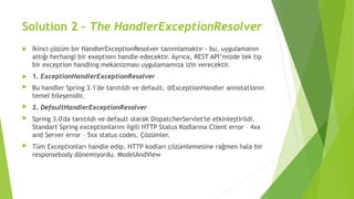 Spring uygulamaların exception handling yönetimi | PPT