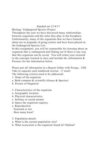 Handed out 21417Biology- Endangered Spec.docx