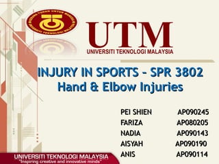 Hand & elbow injuries | PPT