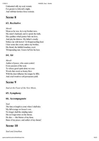 Handel saul libretto | PDF