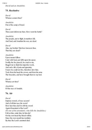 Handel saul libretto | PDF