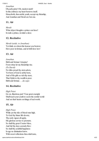 Handel saul libretto | PDF