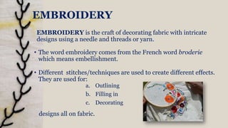 Hand embroidery | PPTX