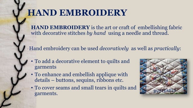 Hand embroidery | PPTX